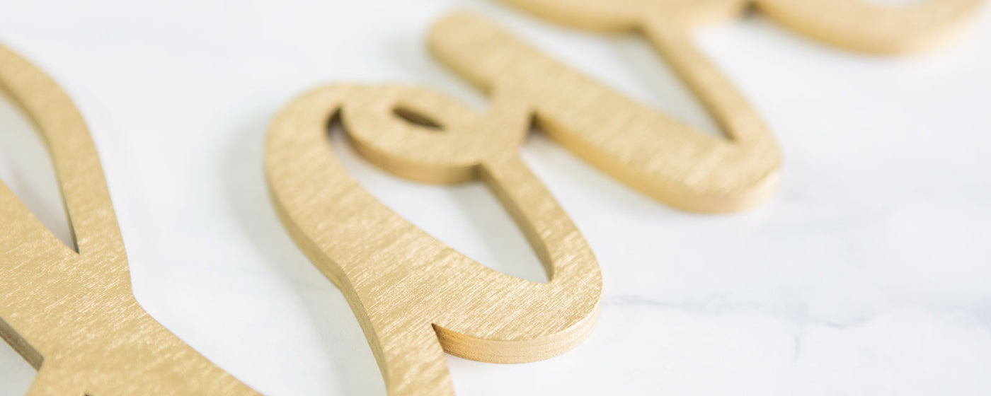 Laser Cut Wood Word Cutouts and Engraved Gifts