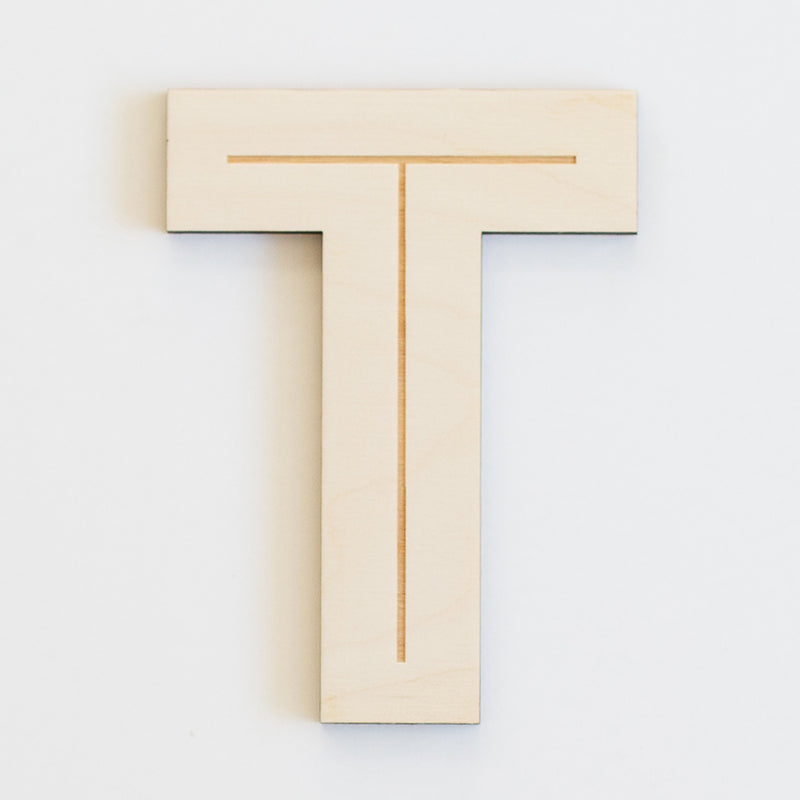 Block Letter Engraved Wood Sign - Woodums