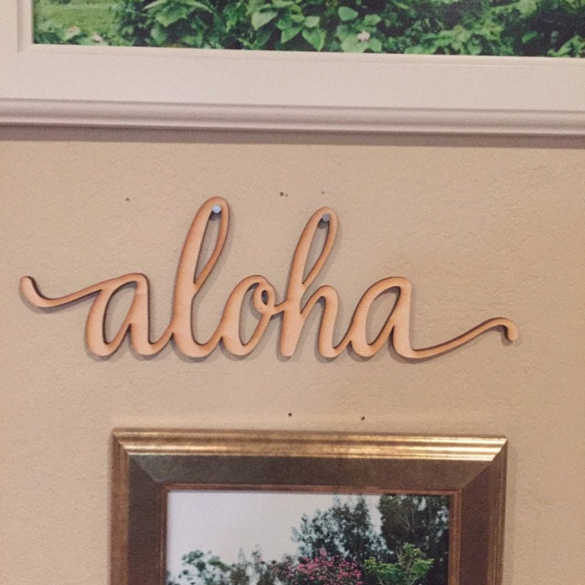 Custom Script Word Wood Sign - Woodums