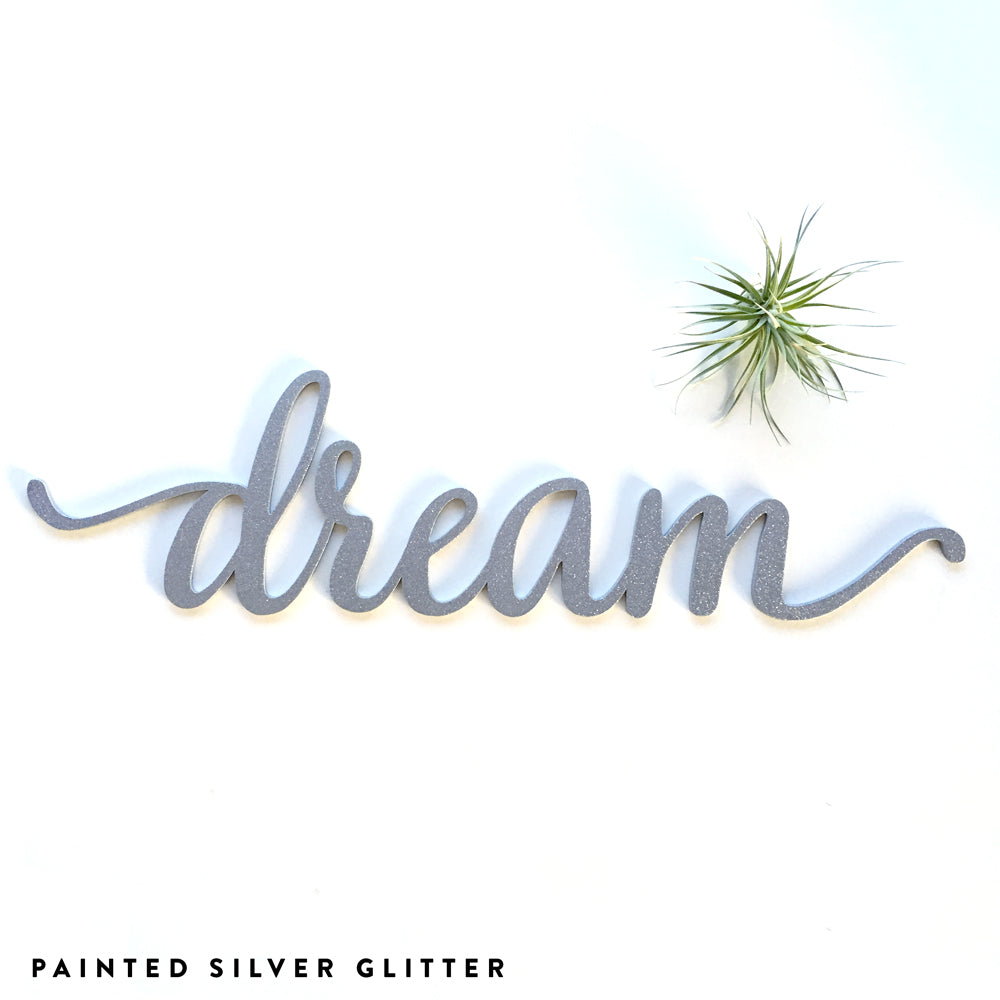 Custom Script Word Wood Sign - Woodums